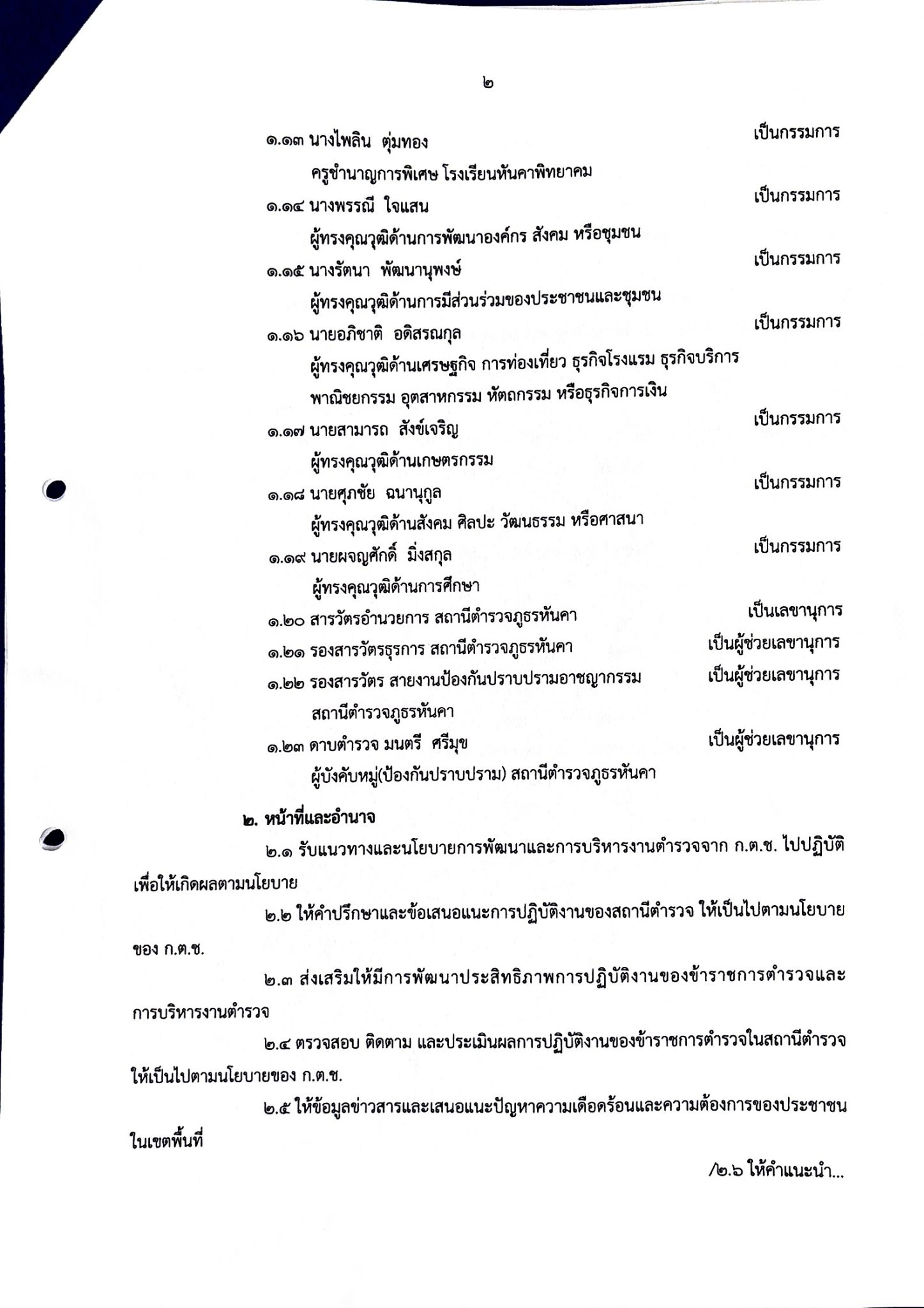 O4 : ข้อมูลคณะกรรมการ ตรวจสอบและติดตาม การบริหารงานตำรวจ (กต.ตร.) ของสถานีตำรวจ(ITA 68) – สถานี ...
